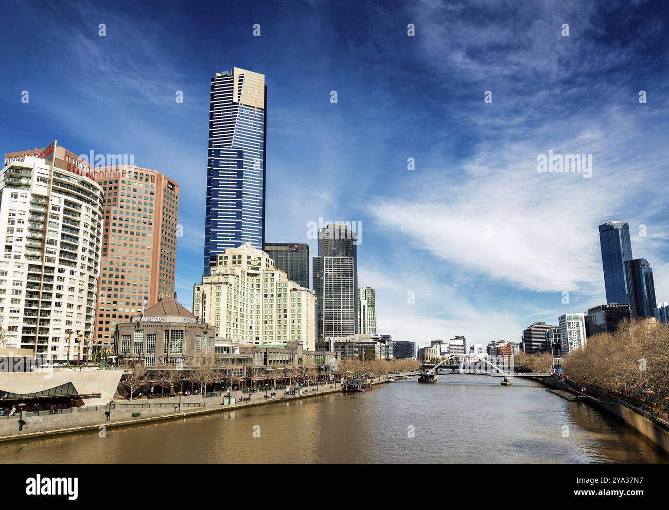 Central melbourne city riverside modern skyline in australia Stock ...