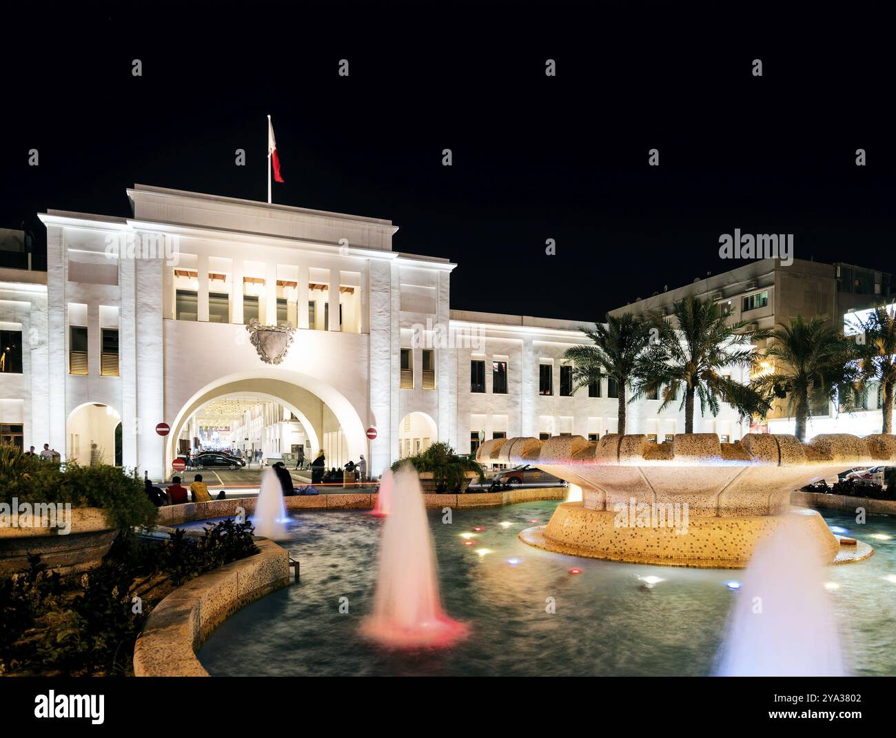 Famous bab al bahrain square landmark in central manama old town at ...