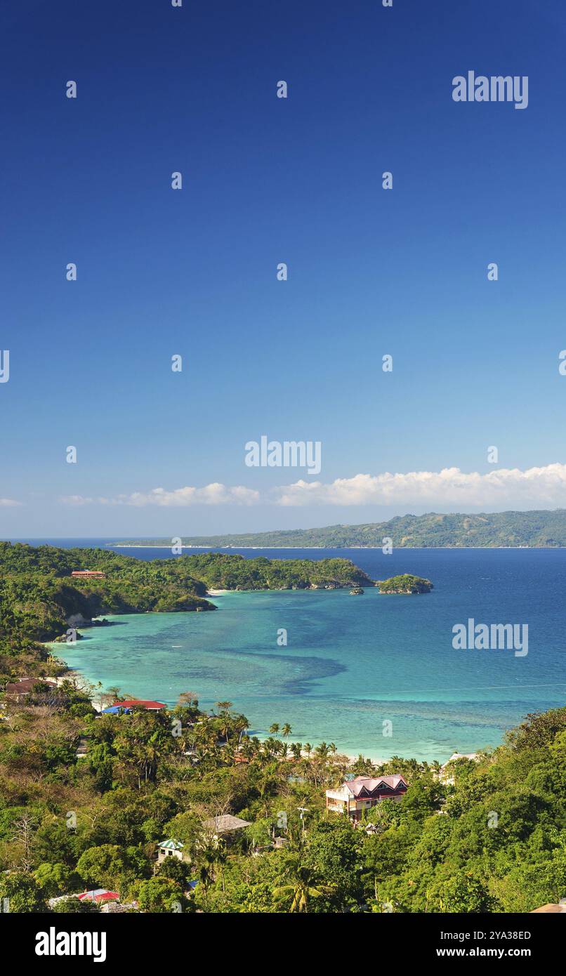 North east coast of boracay island tropical landscape in philippines ...