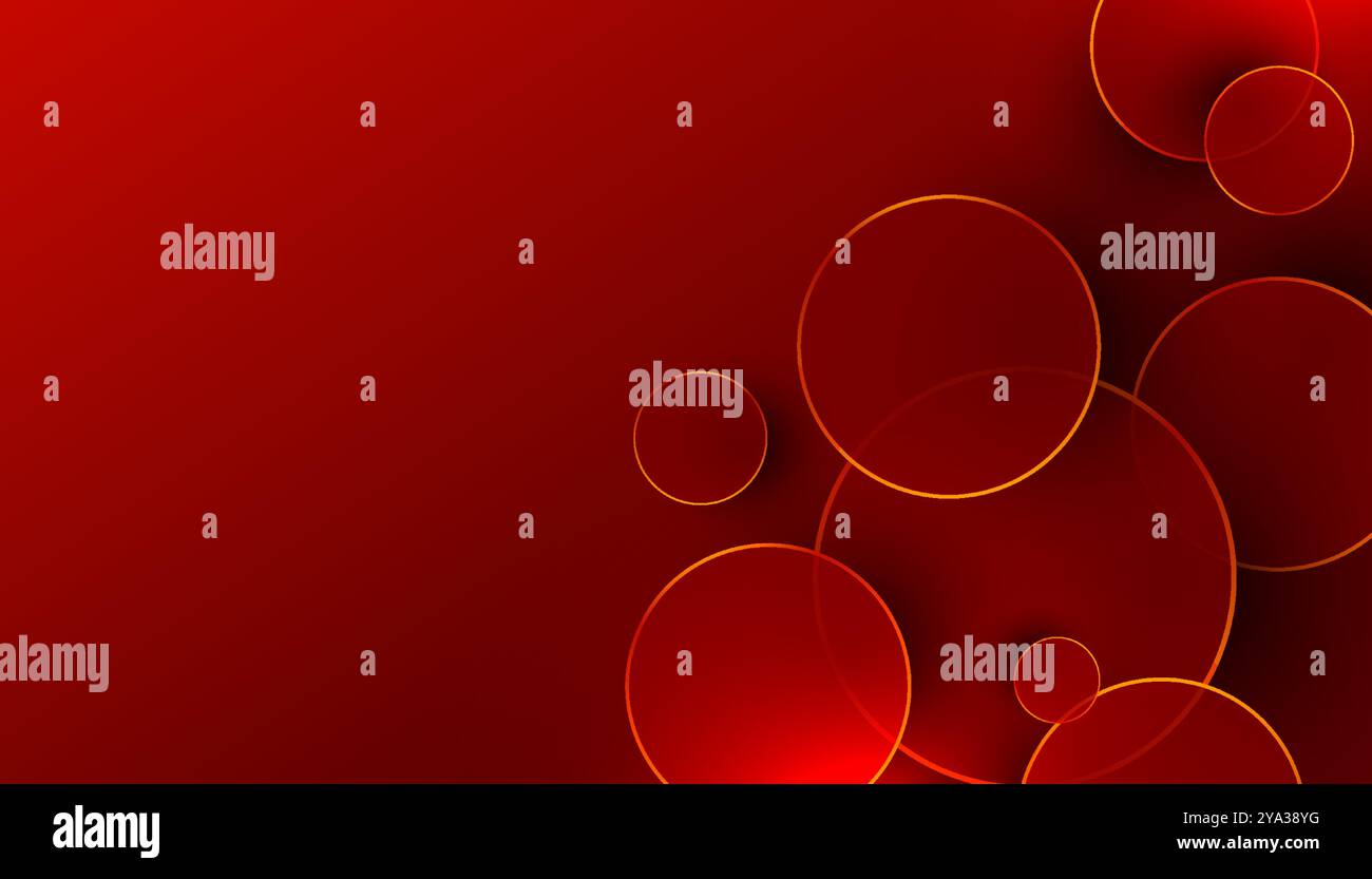 premium round golden frame on red background design vector Stock Vector ...