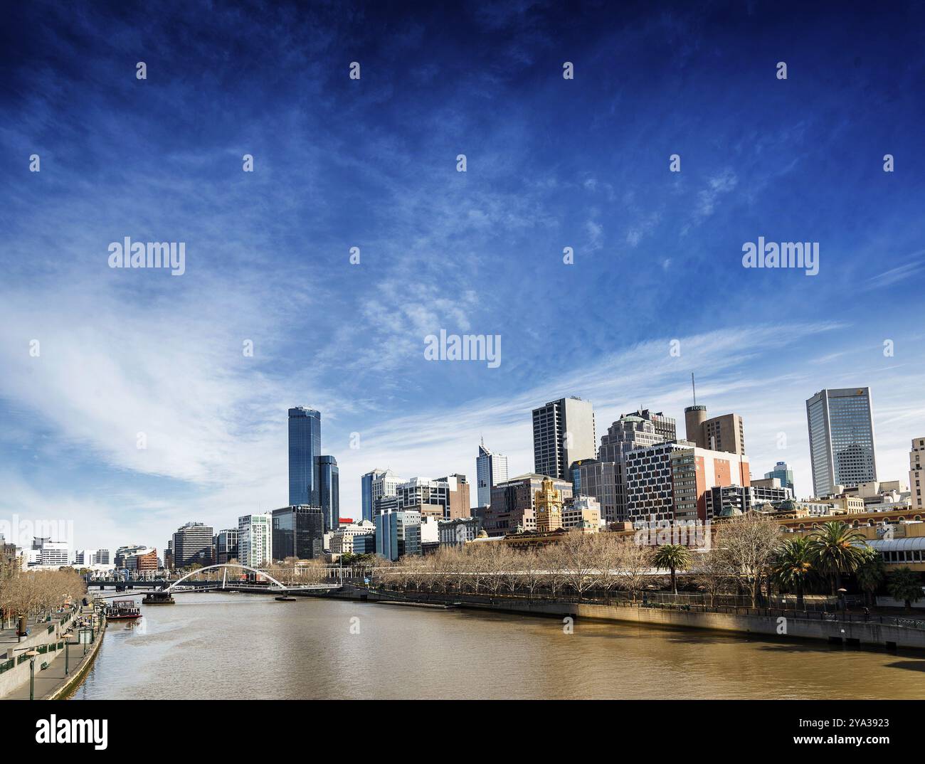 Central melbourne city riverside modern skyline in australia Stock ...