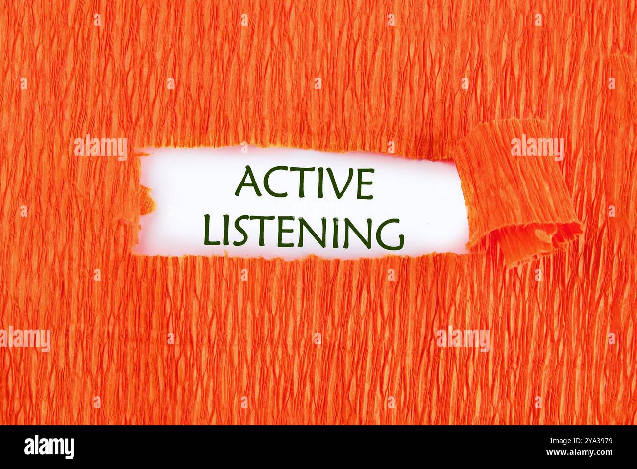 Business concept. Phrase, text,words ACTIVE LISTENING is written on ...