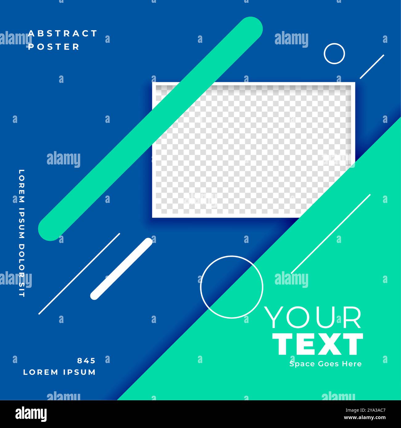abstract and flat social media promo flyer for web magazine cover ...