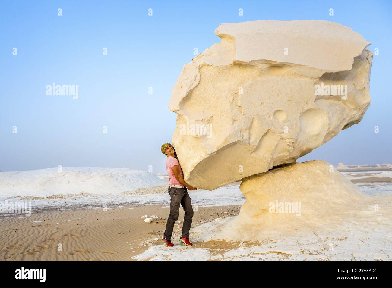 The White Desert at Farafra in the Sahara of Egypt. Africa Stock Photo ...