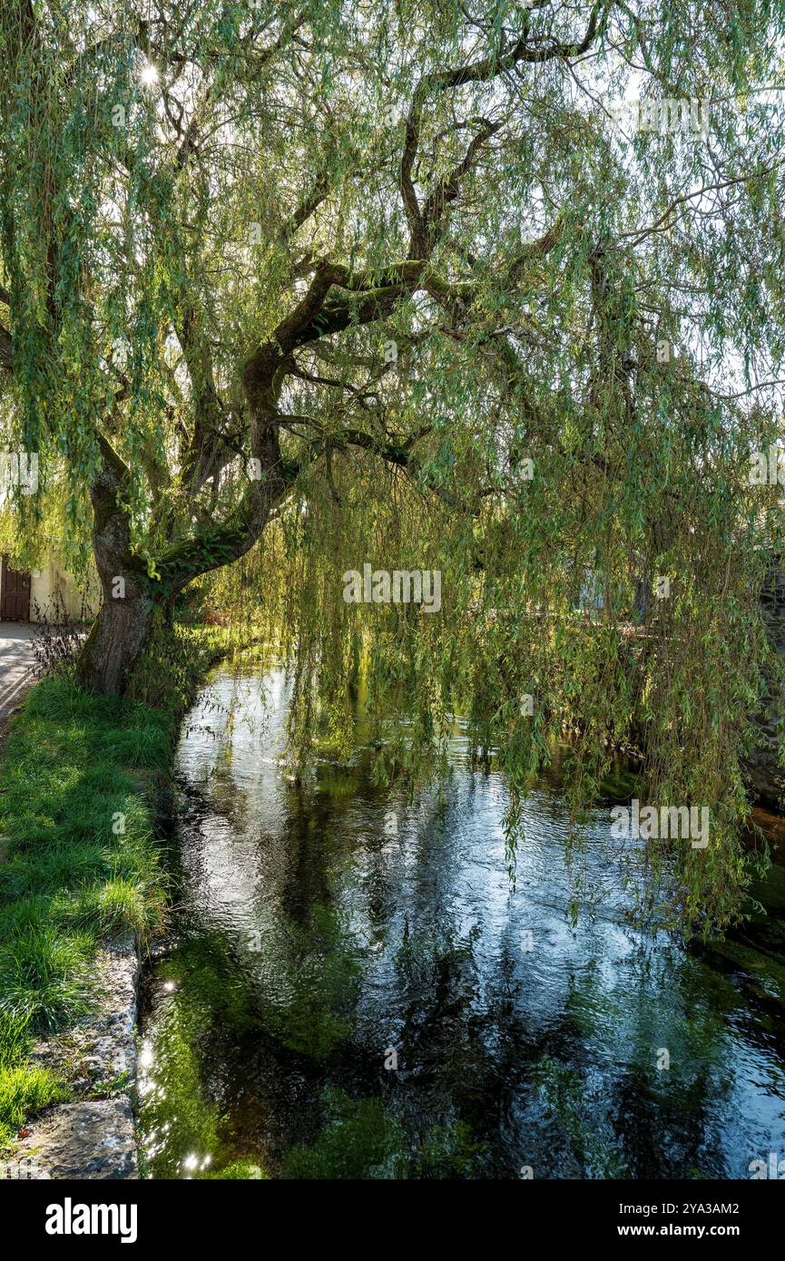 River Eea in Cartmel Village, South Lake District, England Stock Photo ...