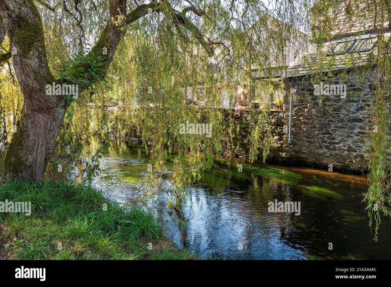 River Eea in Cartmel Village, South Lake District, England Stock Photo ...