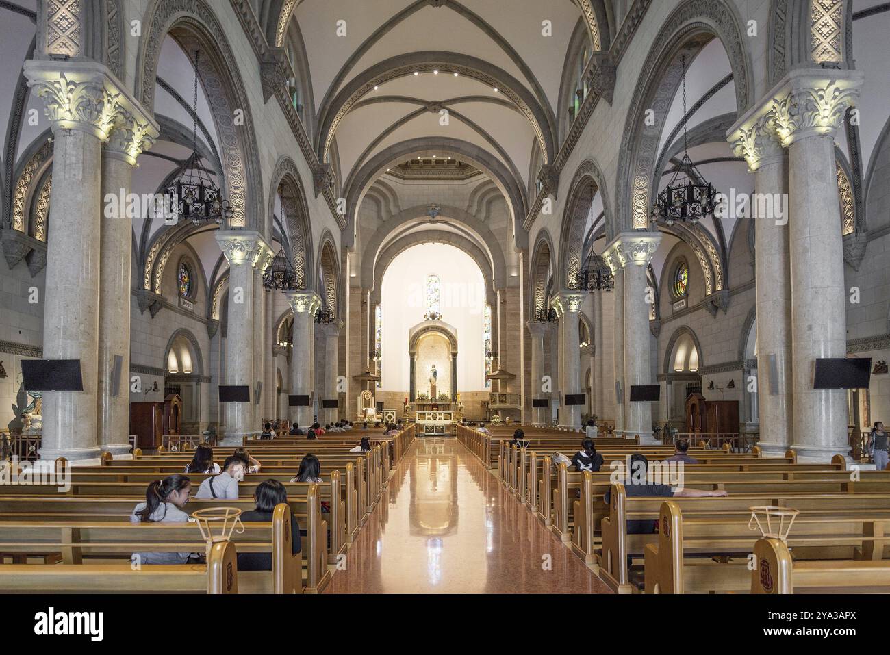 Manila catholic cathedral interior in philippines Stock Photo - Alamy