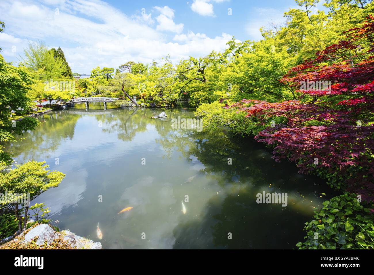 The famous Eikando temple (Eikan-do) on a warm spring day in Kyoto ...