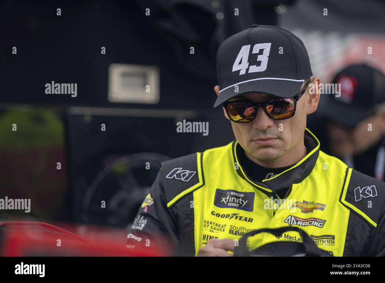 NASCAR Xfinity Series driver, Ryan Ellis takes to the track to practice for the The Loop 110 in ...