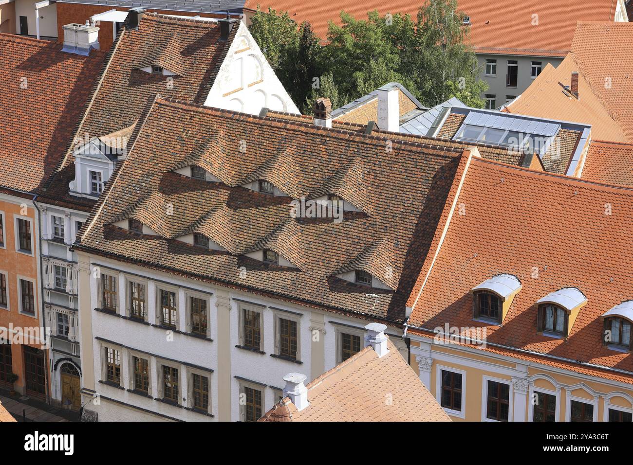 View from above of a roof with a dormer window Stock Photo - Alamy