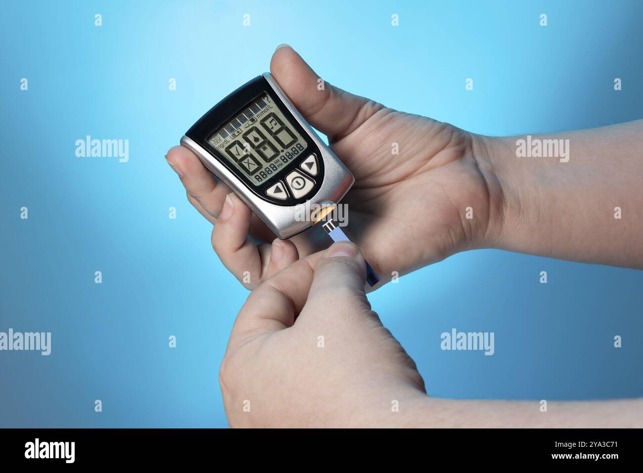 Measurement of the glucose concentration in the blood with a blood ...
