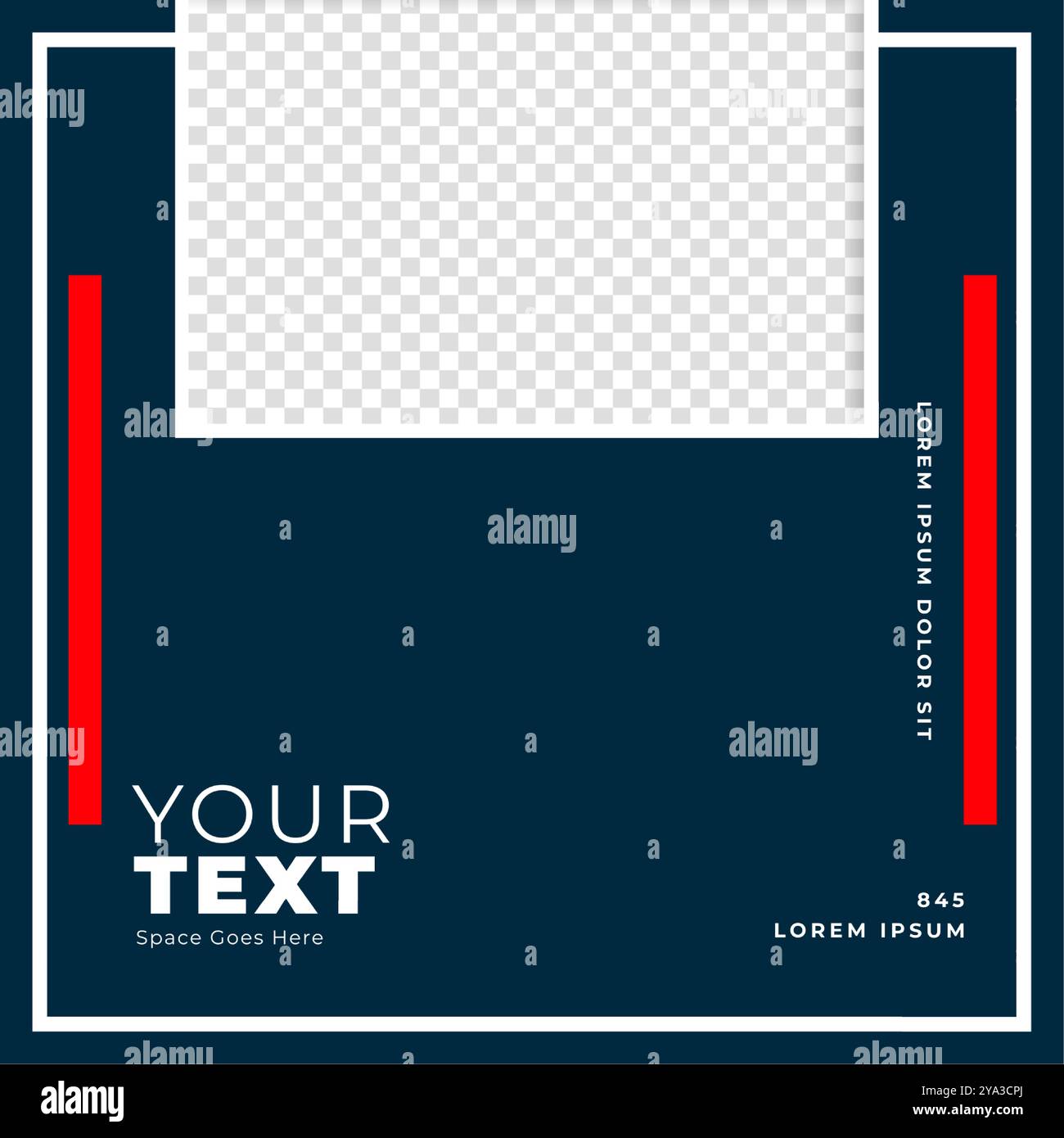 trendy and flat social media promo background with blank frame vector ...