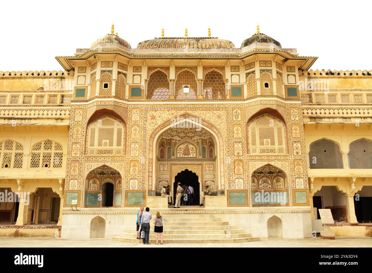 Facade of Ganesh Pol Entrance (the Ganesh Gate/Ganesh Pol) inside Amer ...