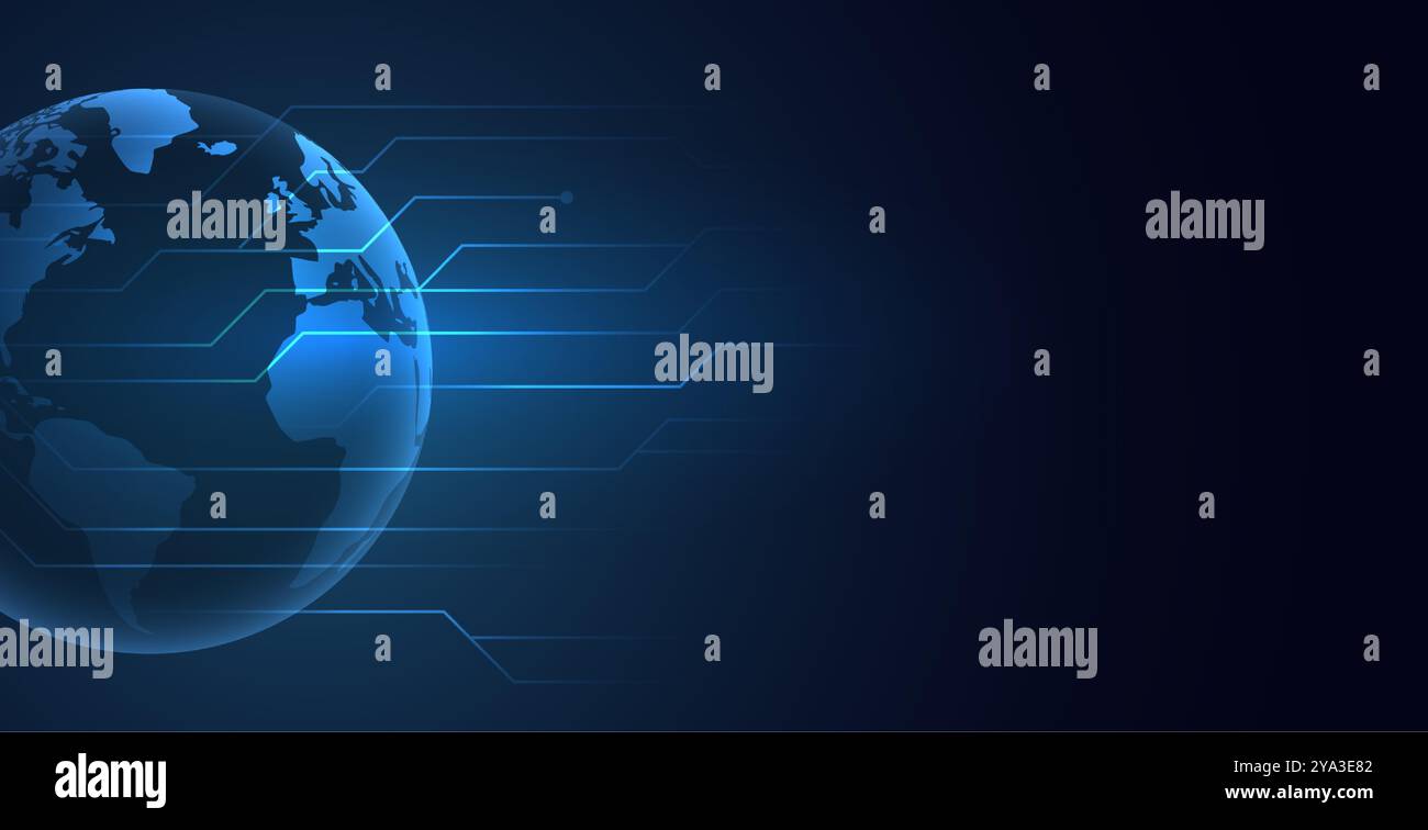 futuristic circuit line techno background for web connection vector ...
