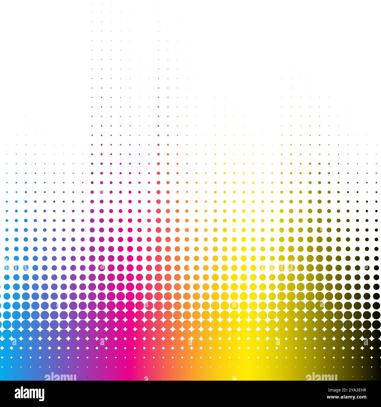 abstract dotted cmyk color background in halftone style vector Stock ...