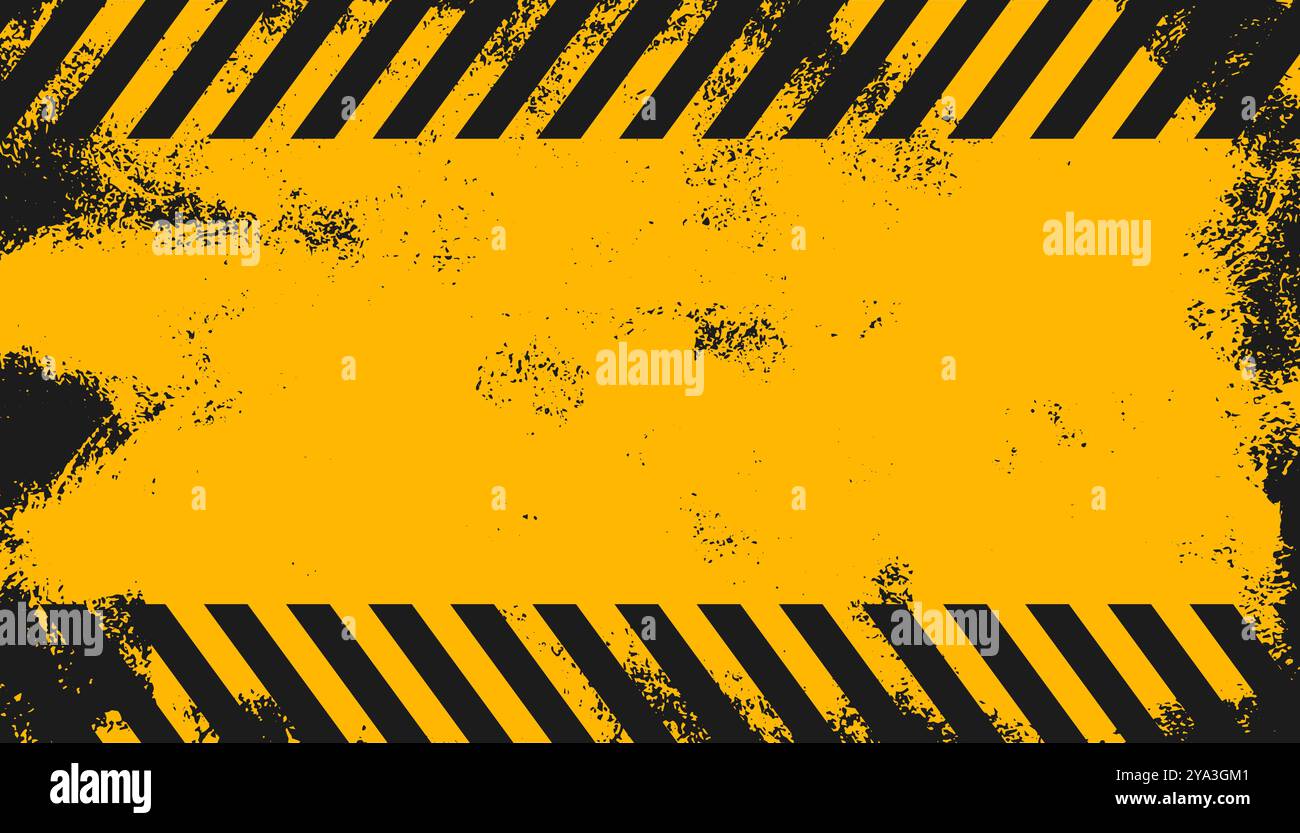 rusty style caution alert background with empty space vector Stock ...