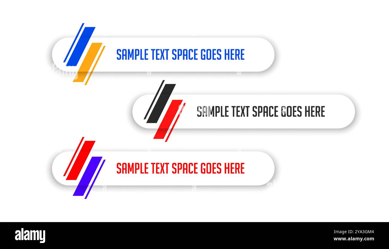 infographic business lower third display banner in set vector Stock ...