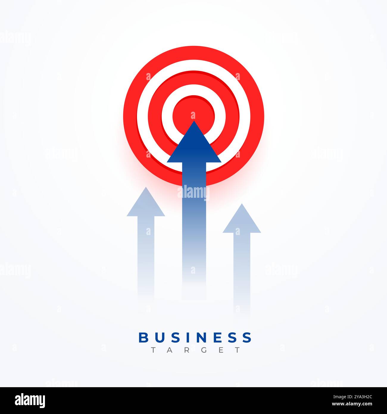 growth arrow moving towards business target background design vector ...