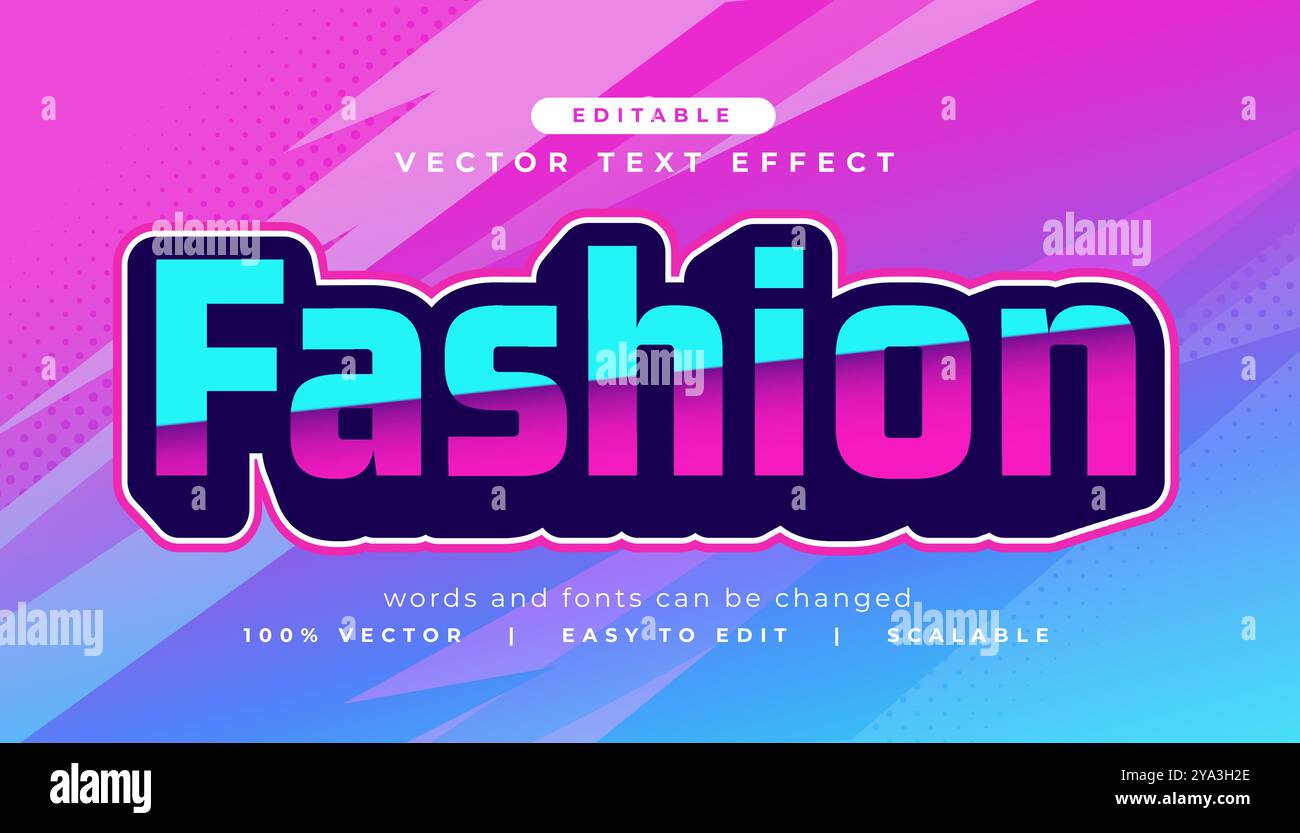 editable fashion lettering text effect style vector Stock Vector Image ...