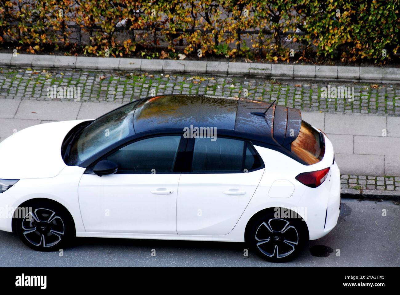 Copenhagen/ DenmarK/12 October 2024/Cars window covered with frost in ...