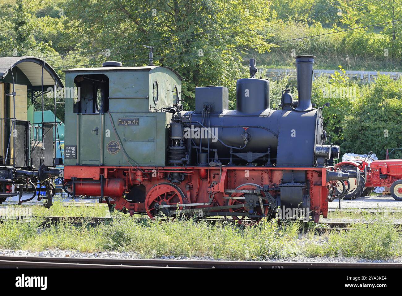 Small shunting locomotive at Weissach station Stock Photo - Alamy