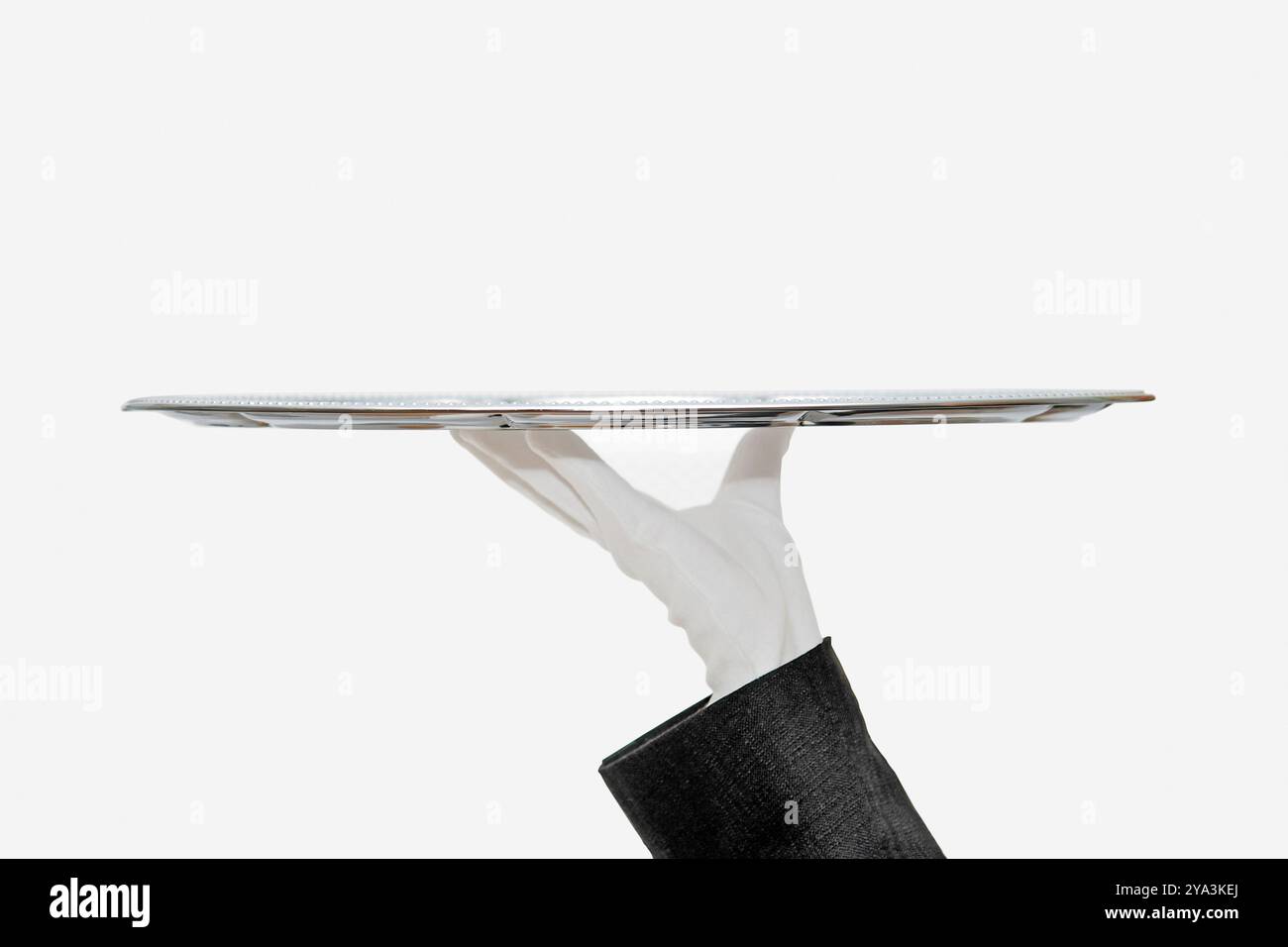 Waiter carrying silver tray hi-res stock photography and images - Alamy