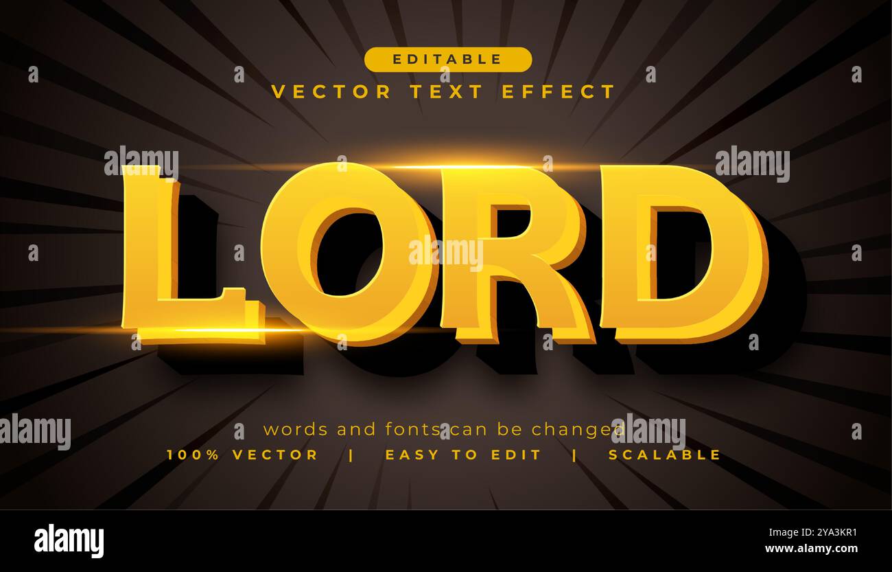 Editable gold text effect hi-res stock photography and images - Alamy