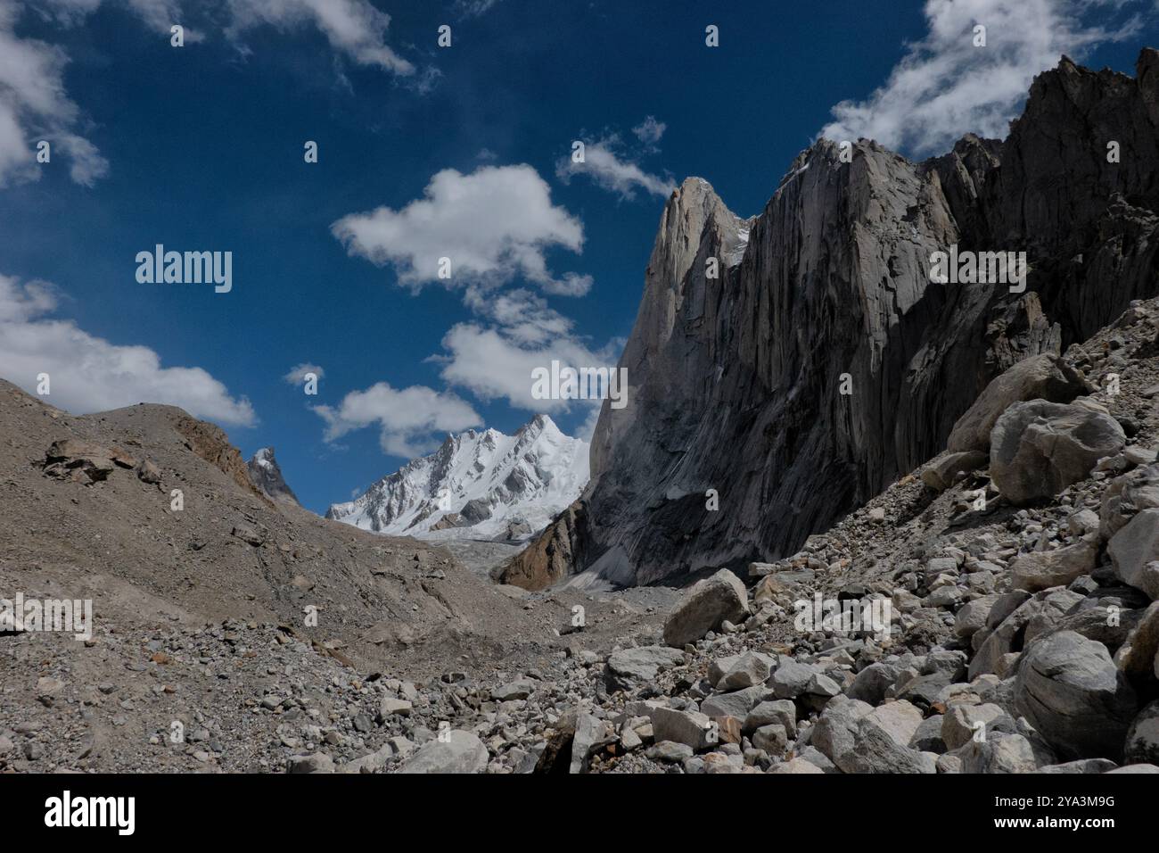 View of the Amin Braq (Amin Brakk) wall, Nangma Valley (Yosemite of ...