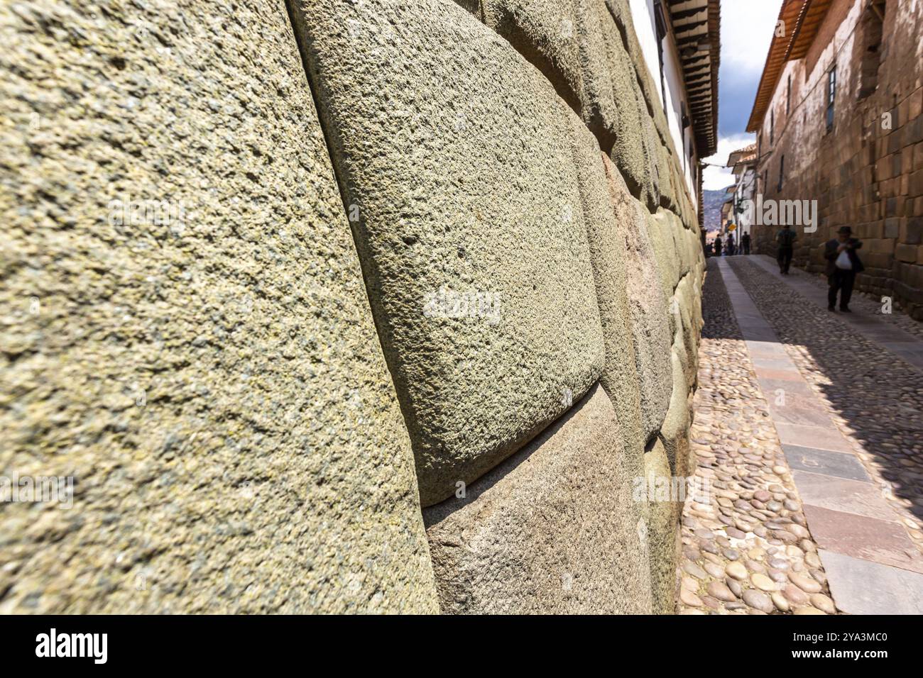 Twelve angles stone, Beautiful narrow street and buildings wall in ...