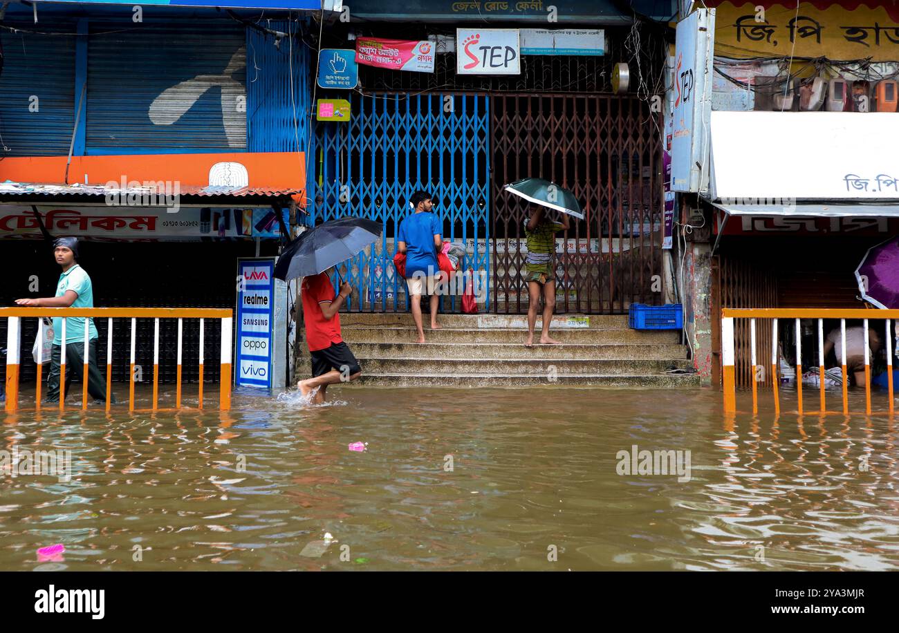 August 22, 2024, Feni, Chittagong, Bangladesh: Heavy rains and due to ...