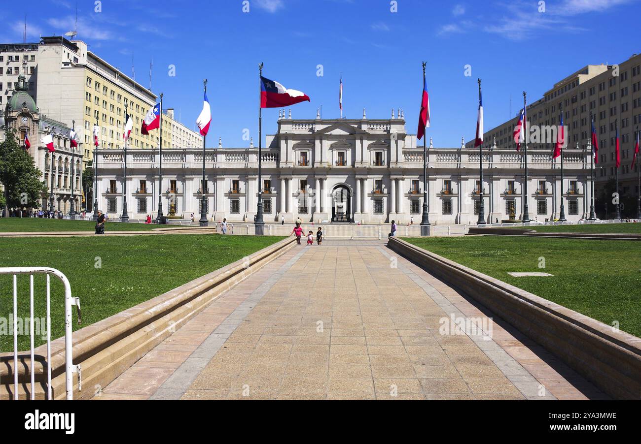 The Presidential Palace in Santiago Chile. Also called La Moneda. This ...