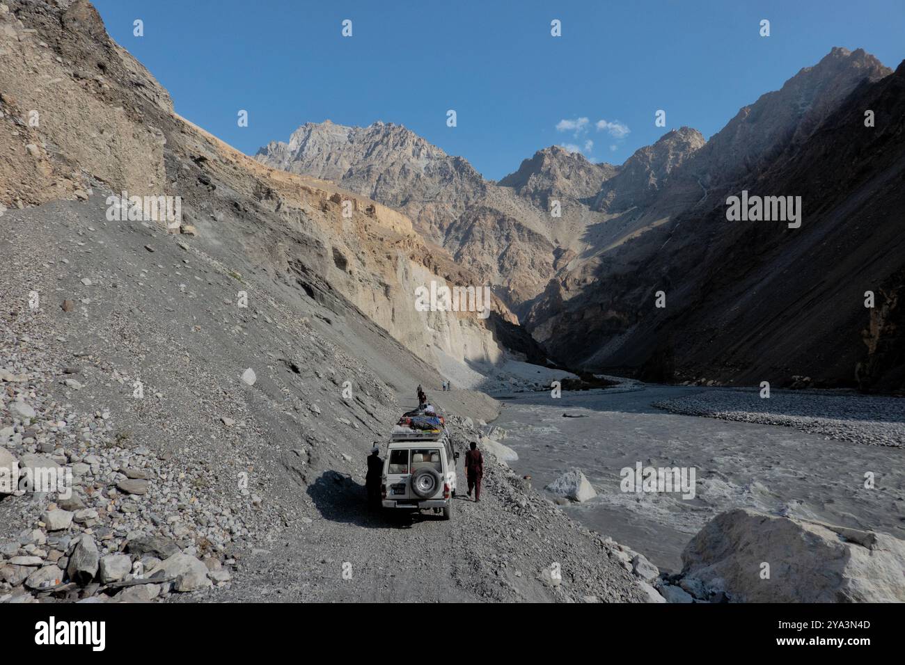 Landslide on the Shimshal Road, "most dangerous road in the world ...