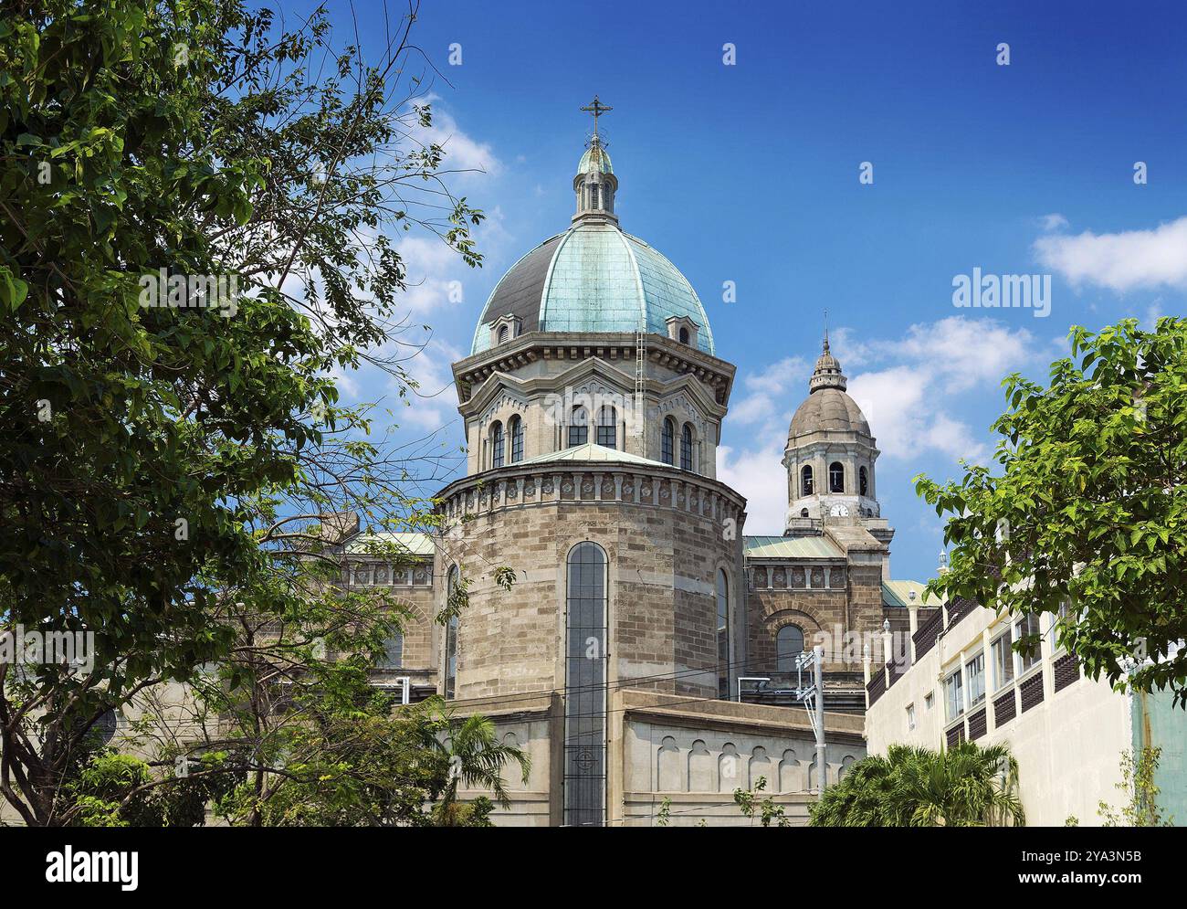 Old spanish colonial manila cathedral in intramuros phillipines Stock ...