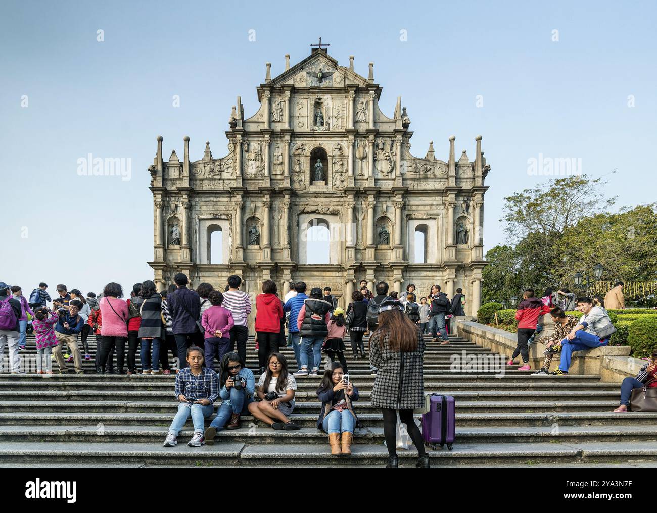 St paul's church ruins famous tourist attraction landmark in macau ...