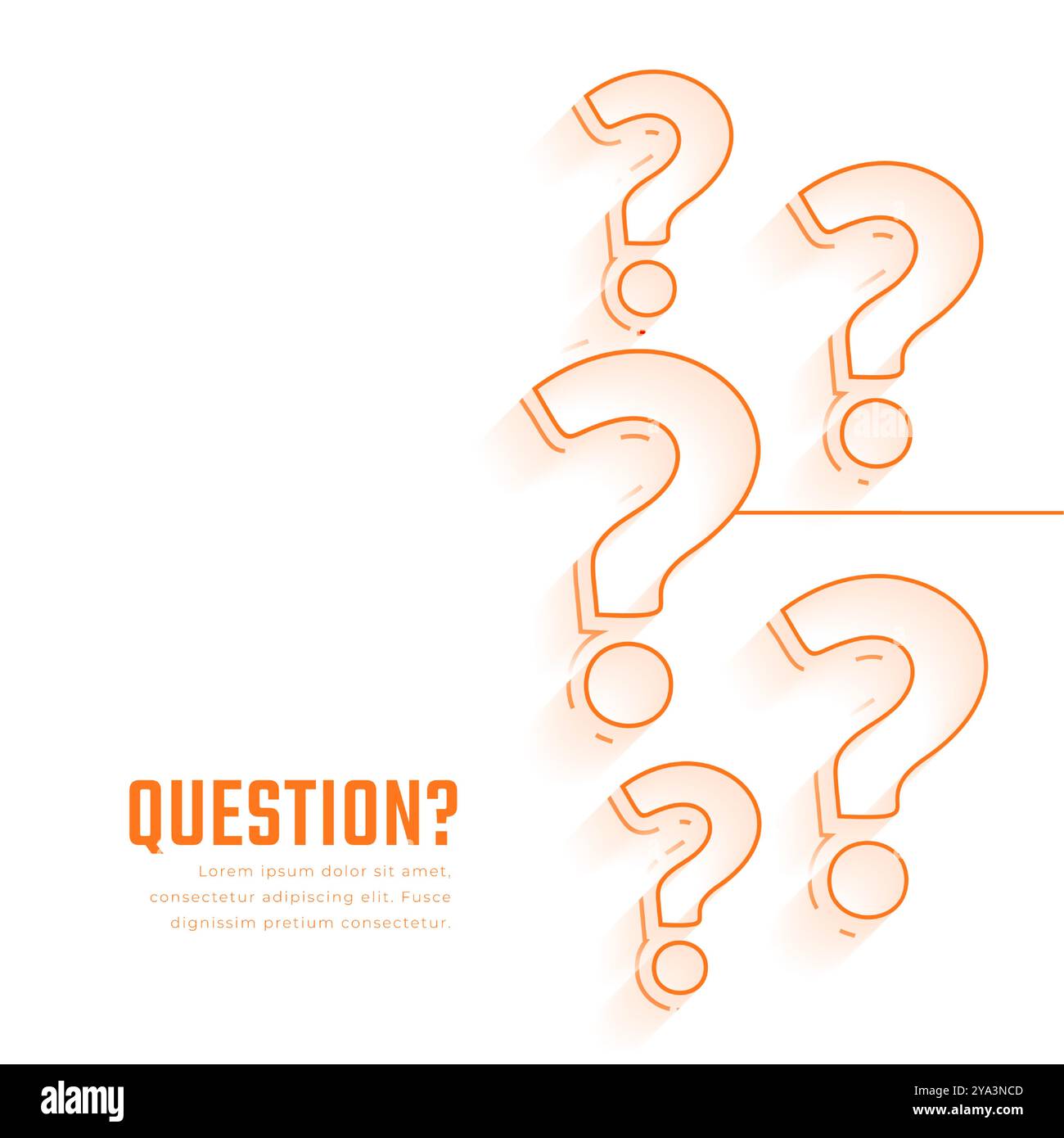 line style question mark sign background for web discussion vector ...
