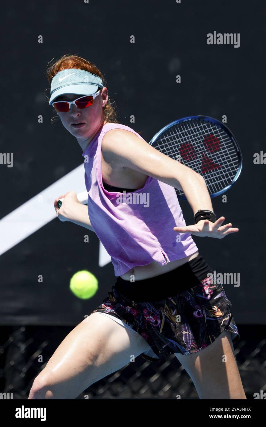 MELBOURNE, AUSTRALIA, JANUARY 12: Maya Joint of Australia playting ...