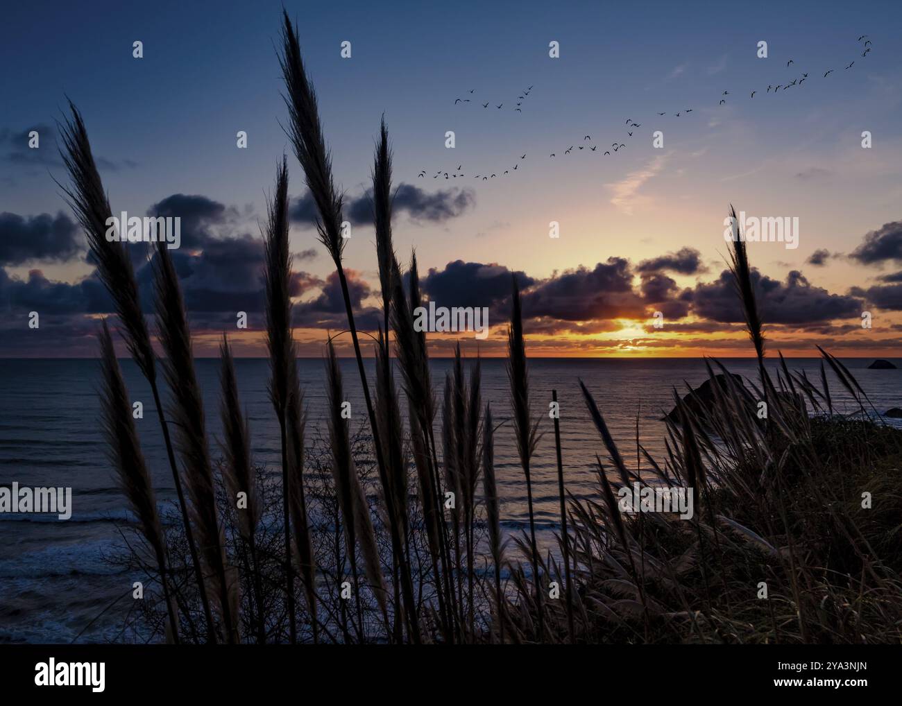 Beautiful sunset afterglow red hi-res stock photography and images - Alamy