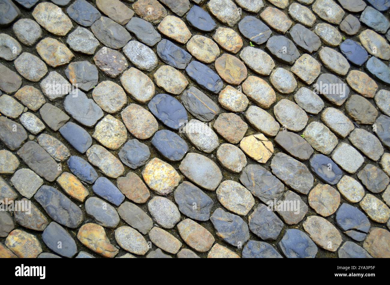 A Background Texture Of A Cobblestone Street In Europe Stock Photo - Alamy