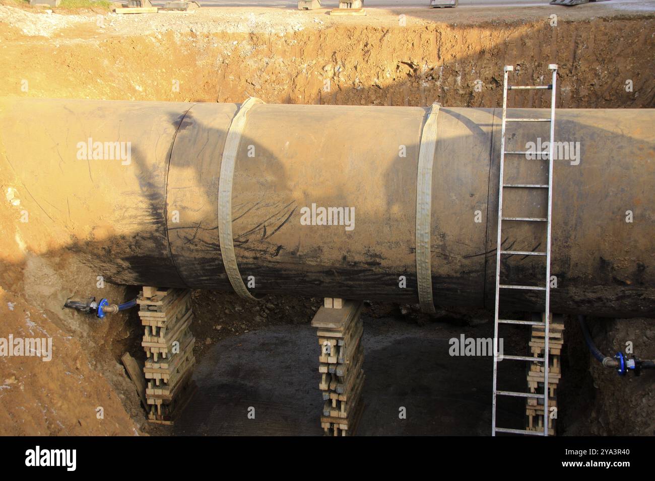 Main collector in the inlet of a sewage treatment plant was uncovered ...