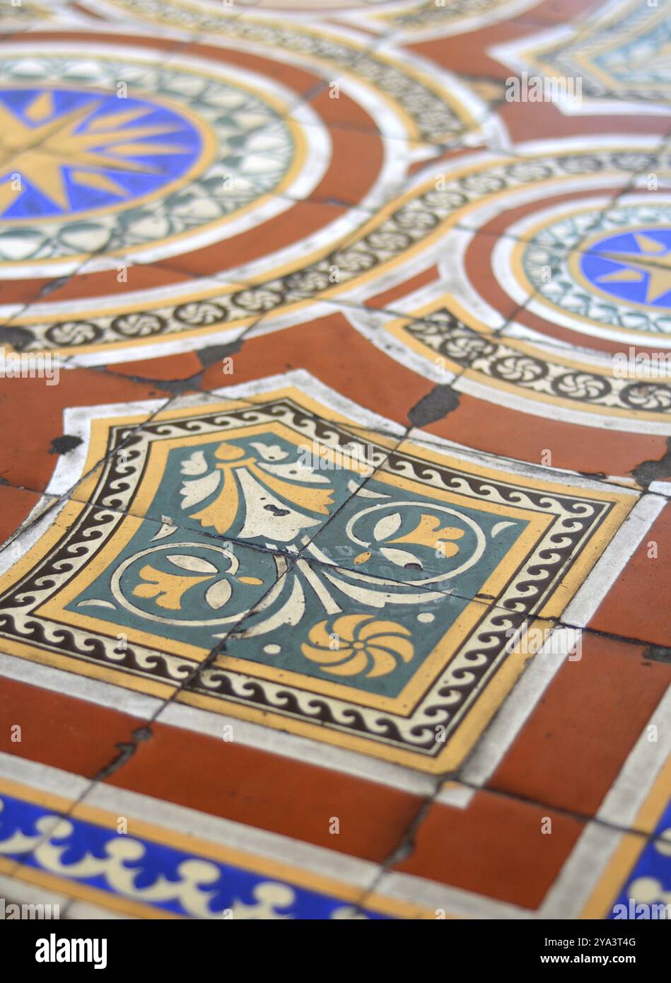 Ancient Ornate Floor Tiles With Shallow Depth Of Focus Stock Photo - Alamy