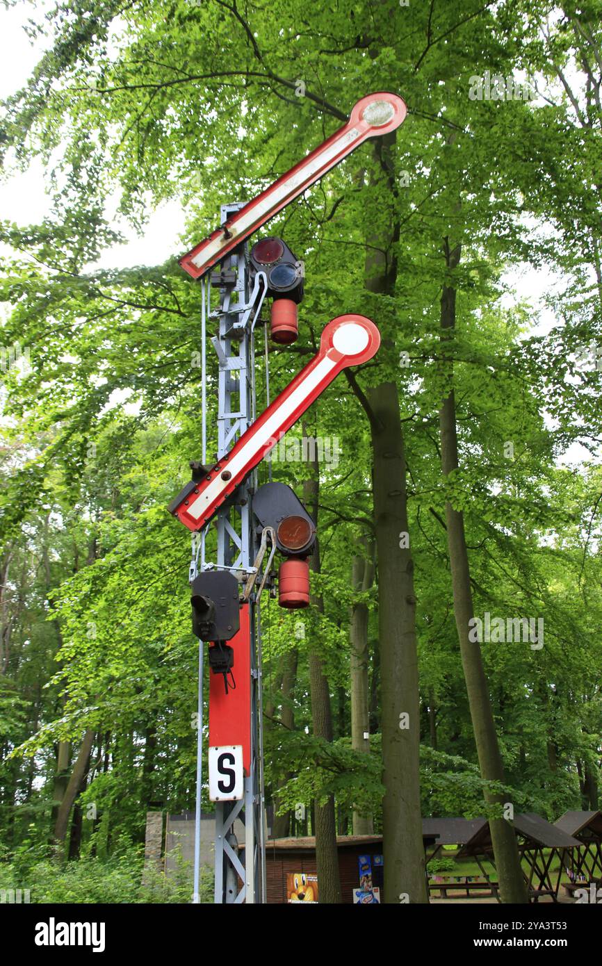 Old stop signal on a railway line Stock Photo - Alamy