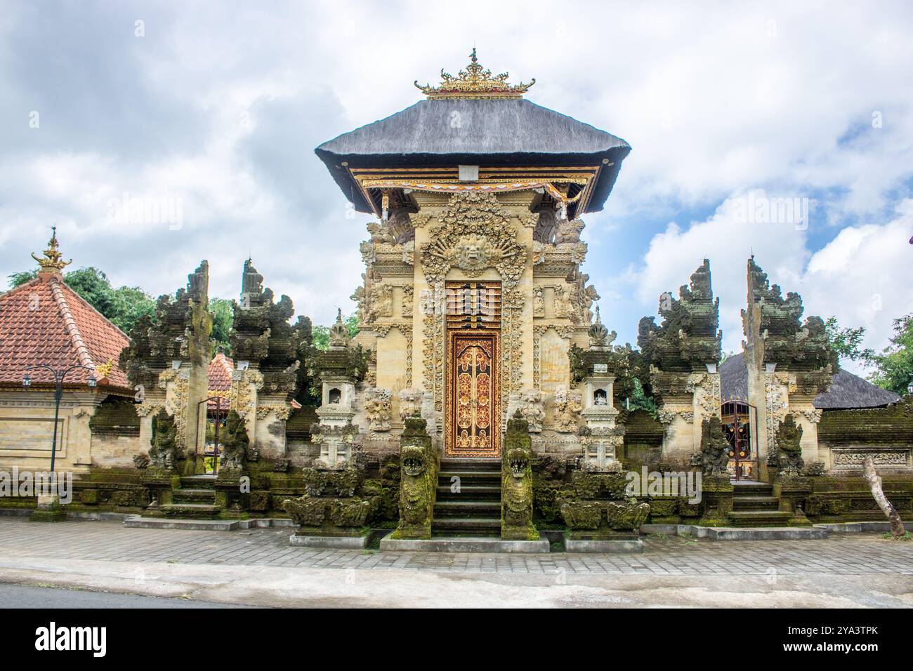 Beautiful classic temple, like it is in every village. Hindu belief in ...