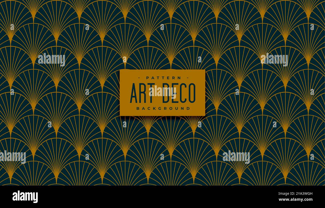 decorative art deco pattern wallpaper for premium look vector Stock ...