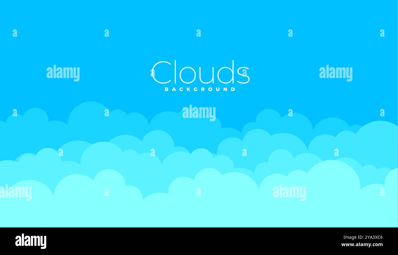 heaven inspired paper clouds sky wallpaper for cartoon backdrop vector ...