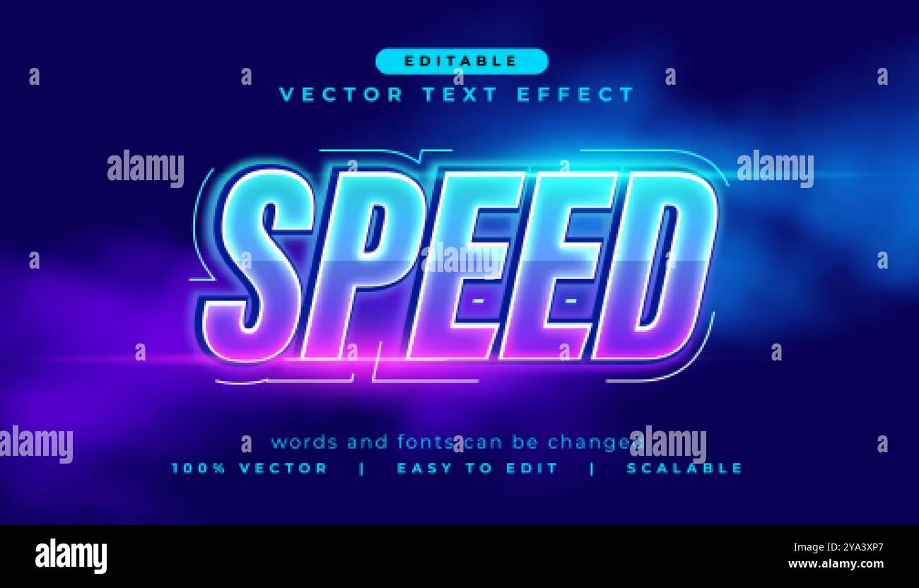 stylish speed editable text effect template vector Stock Vector Image & Art - Alamy