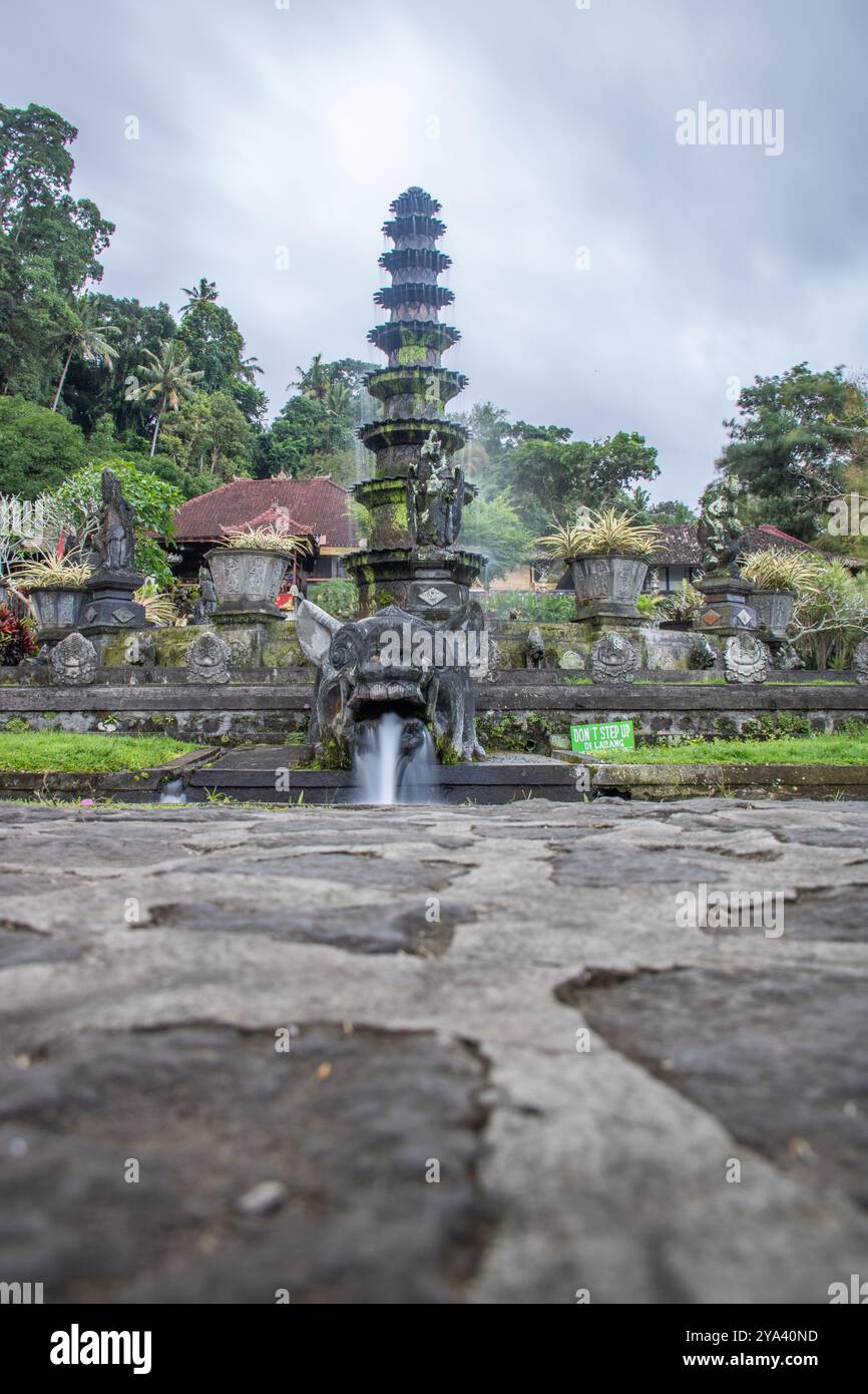 The Water Temple, the king's water palace. Tropical landscape, colorful ...