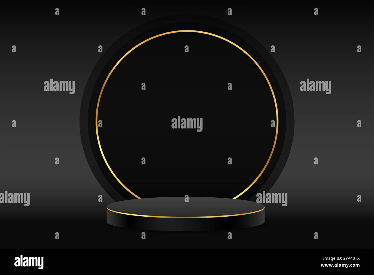 eye catching 3d pedestal stand dark background with empty space vector ...