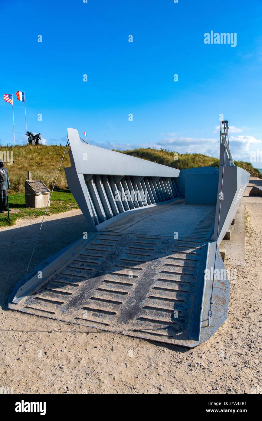 Higgins Boat at Utah Beach Landing Museum in Normandy, France Stock ...