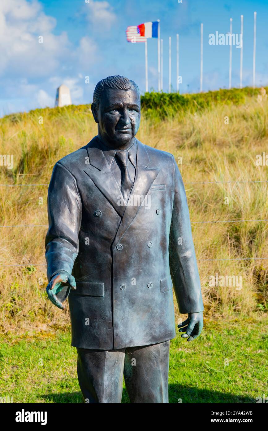 Andrew Higgins Monument at Utah Beach Landing Museum in Normandy ...