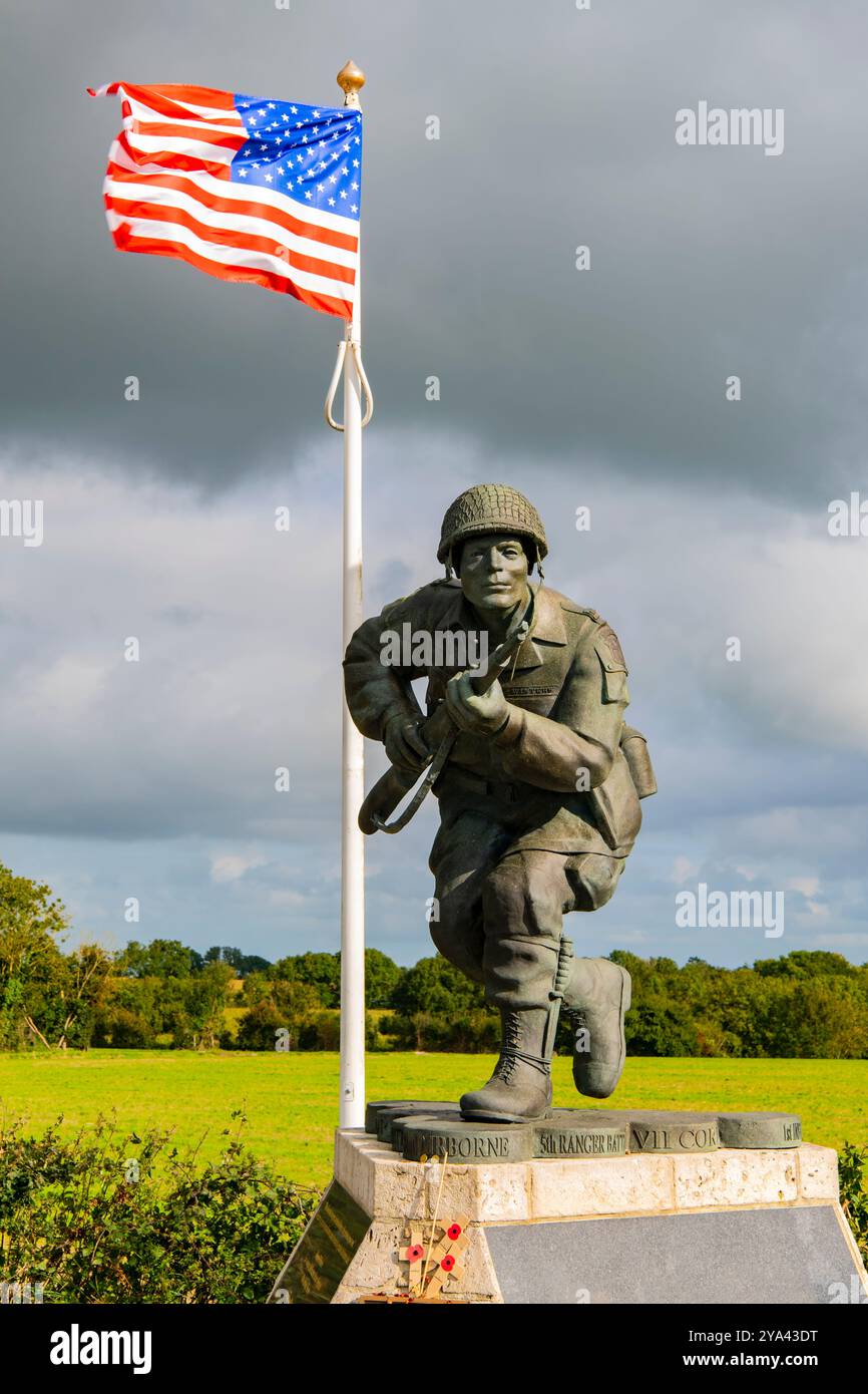 Major Richard D. Winters Monument at Sainte-Marie-du-Mont in Normandy ...